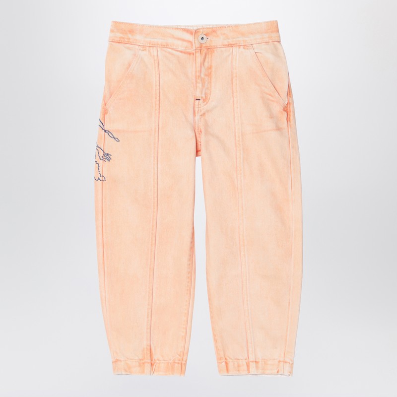 BURBERRY Light Pink Denim Jeans With EKD
