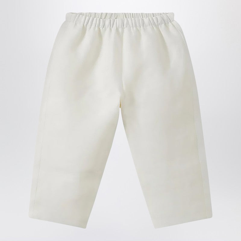 Dandy Milk-White Linen Trousers – Netdressed